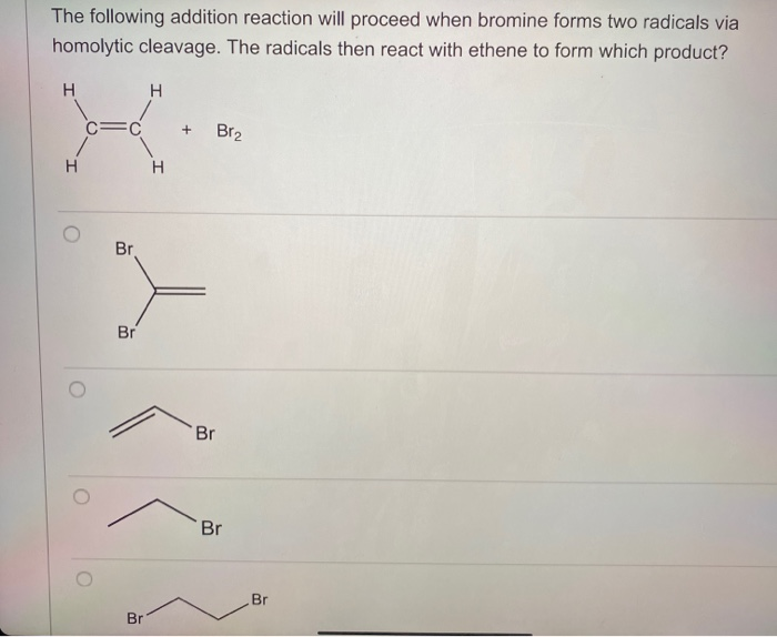 Solved The following addition reaction will proceed when | Chegg.com