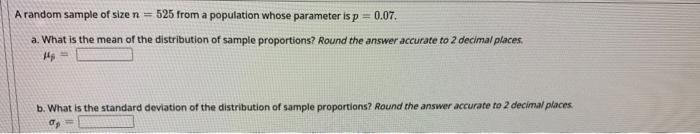 Solved random sample of size n=525 from a population whose | Chegg.com Solved random sample of size n=525 from a population whose | Chegg.com