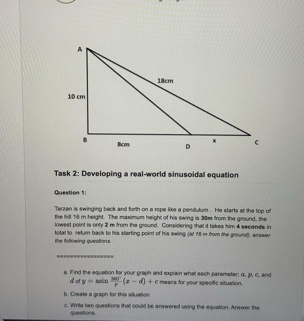 Solved Task 2: Developing a real-world sinusoidal | Chegg.com