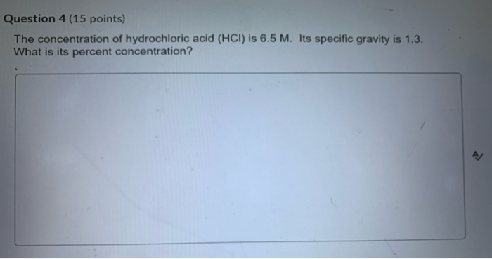 Solved Question 4 (15 points) The concentration of | Chegg.com