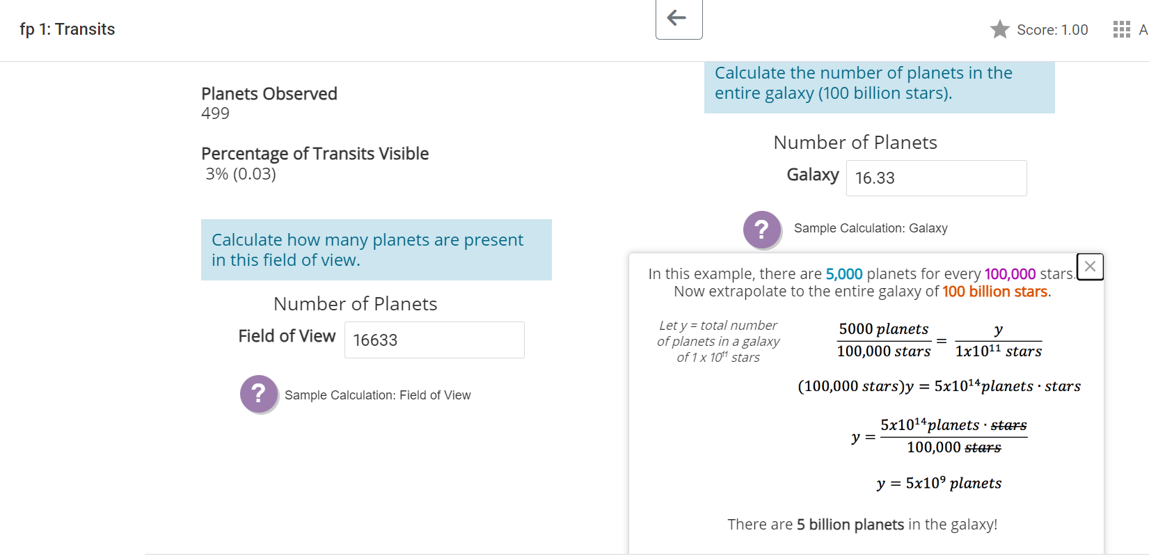 Solved Planets Observed499Percentage of Transits | Chegg.com
