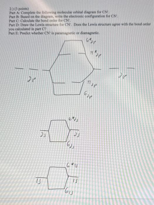 Solved 2.) (3 points) Part A: Complete the following | Chegg.com