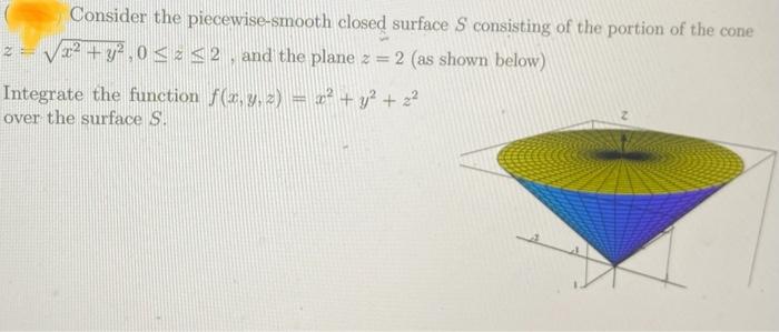 Solved Consider the piecewise-smooth closed surface S | Chegg.com