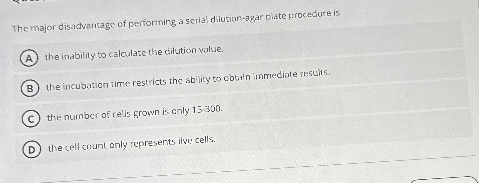 Solved The major disadvantage of performing a serial | Chegg.com