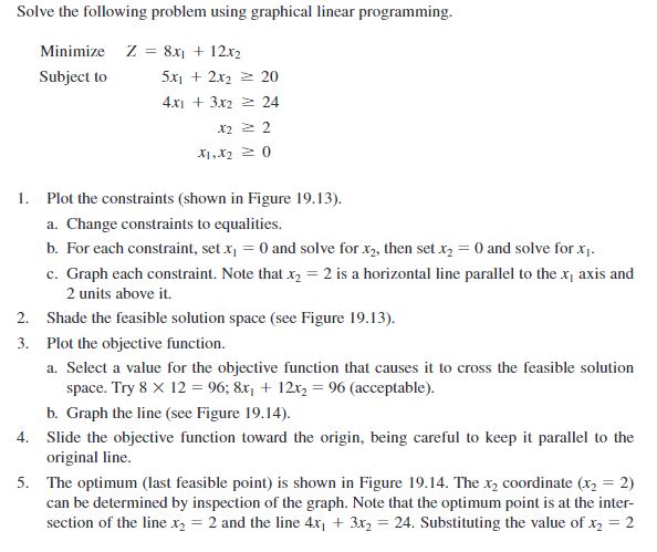 Solve the following problem using graphical linear | Chegg.com