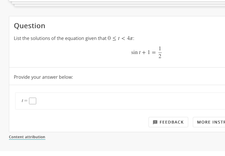 Solved QuestionList the solutions of the equation given that | Chegg.com