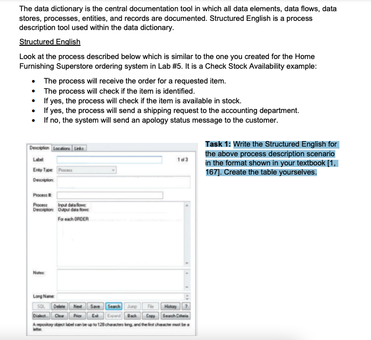 Solved The data dictionary is the central documentation tool | Chegg.com