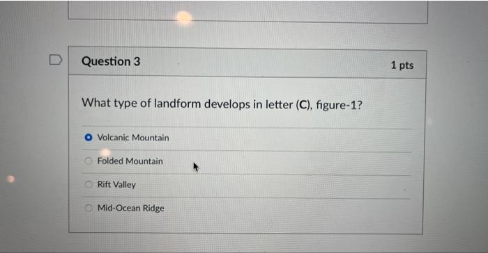 Solved What type of landform develops in letter (C), | Chegg.com