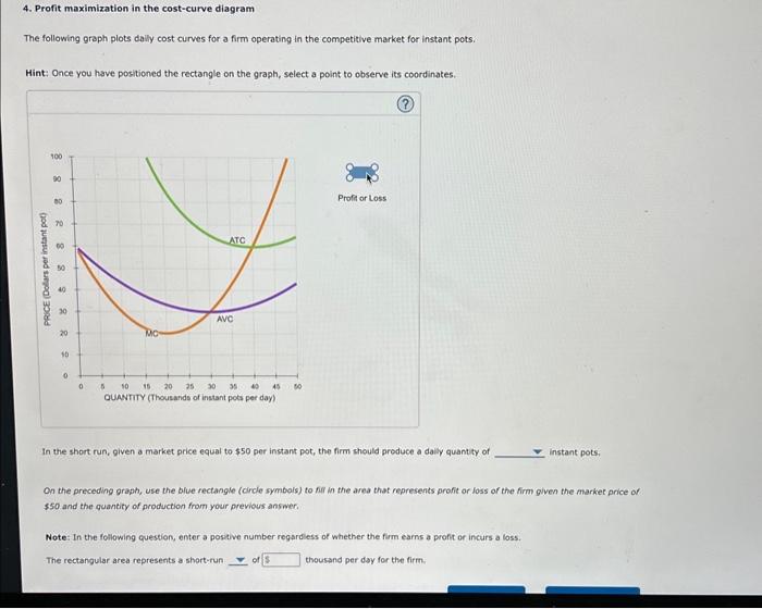 Solved 4. Profit maximization in the cost-curve diagram The | Chegg.com