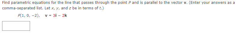 Solved Find parametric equations for the line that passes | Chegg.com
