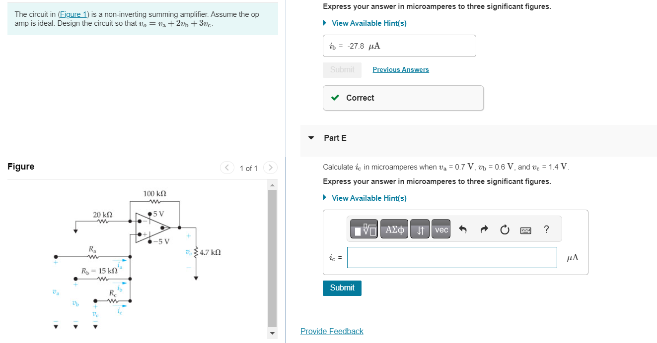 Solved The circuit in (Figure 1) ﻿is a non-inverting summing | Chegg.com