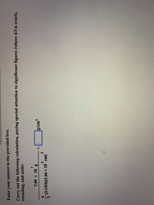 Solved Enter your answer in the provided box. Carry out the | Chegg.com
