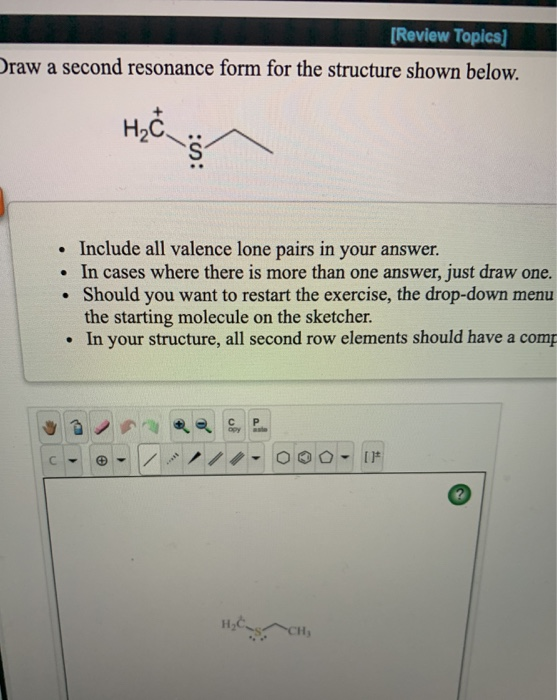 Solved [Review Topics] Draw a second resonance form for the | Chegg.com
