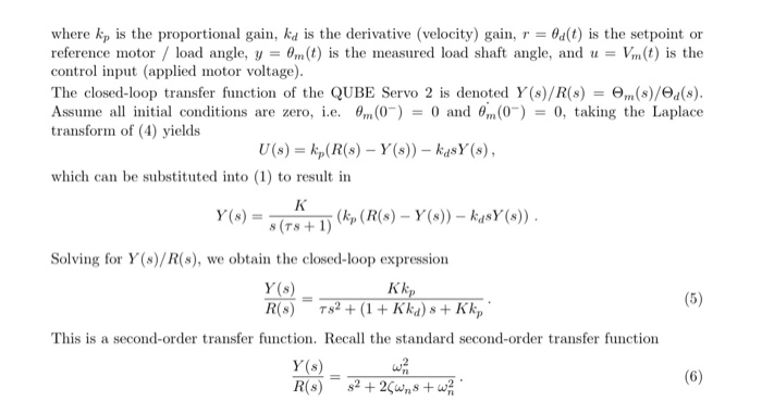 Solved 2 Background 2.1 Servo Model The QUBE Servo 2 | Chegg.com