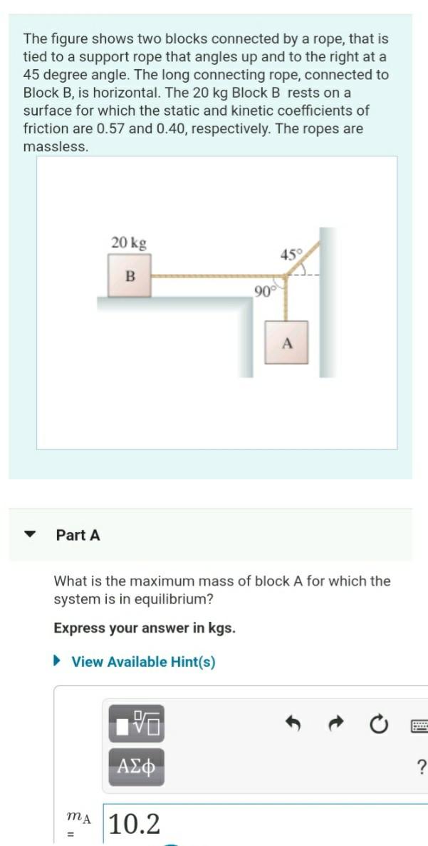 Solved The figure shows two blocks connected by a rope, that | Chegg.com