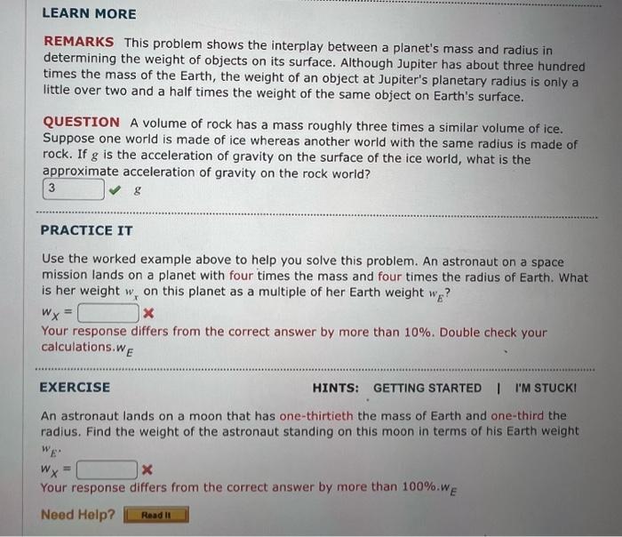 Solved LEARN MORE REMARKS This problem shows the interplay | Chegg.com