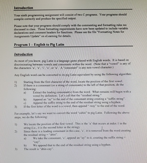 Solved Introduction Your ninth programming assignment will | Chegg.com