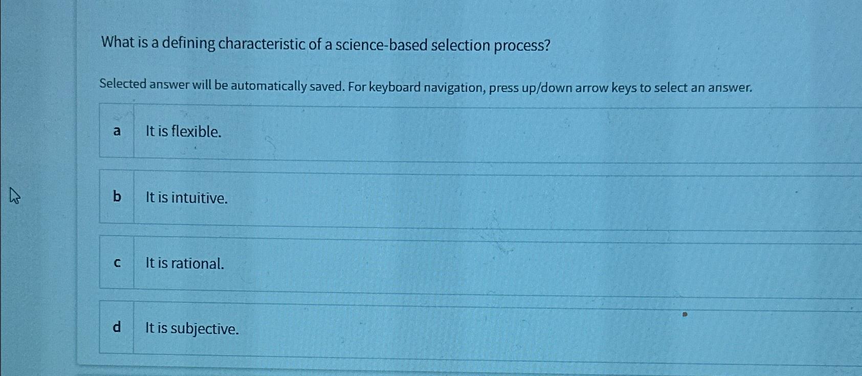 Solved What is a defining characteristic of a science-based | Chegg.com