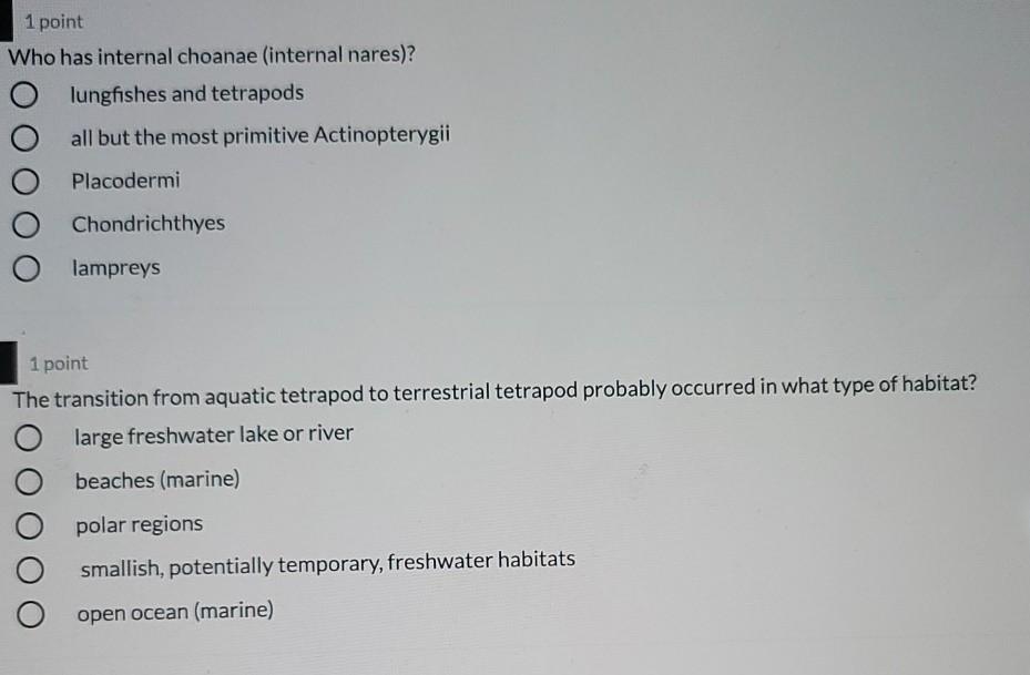 Solved ОО Branchiostegal rays appear to have been a pretty | Chegg.com