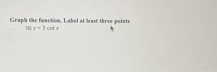 Solved Graph the function. Label at least three points 18) | Chegg.com