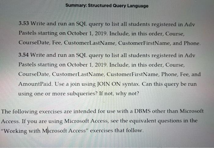 3.52 Write and run an SQL query to list all students | Chegg.com 3.52 Write and run an SQL query to list all students | Chegg.com