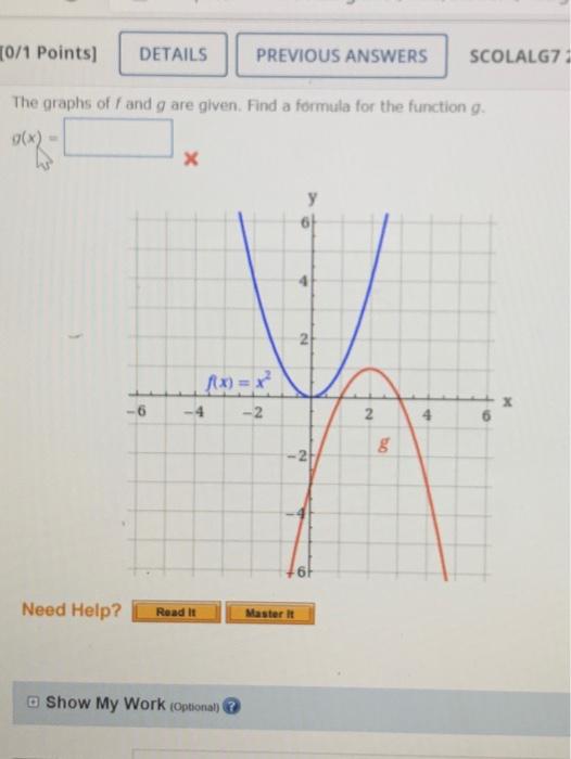 Solved (0/1 Points) DETAILS PREVIOUS ANSWERS SCOLALG7 The | Chegg.com