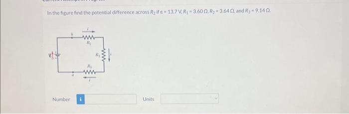 Solved In the figure find the potential difference across R2 | Chegg.com
