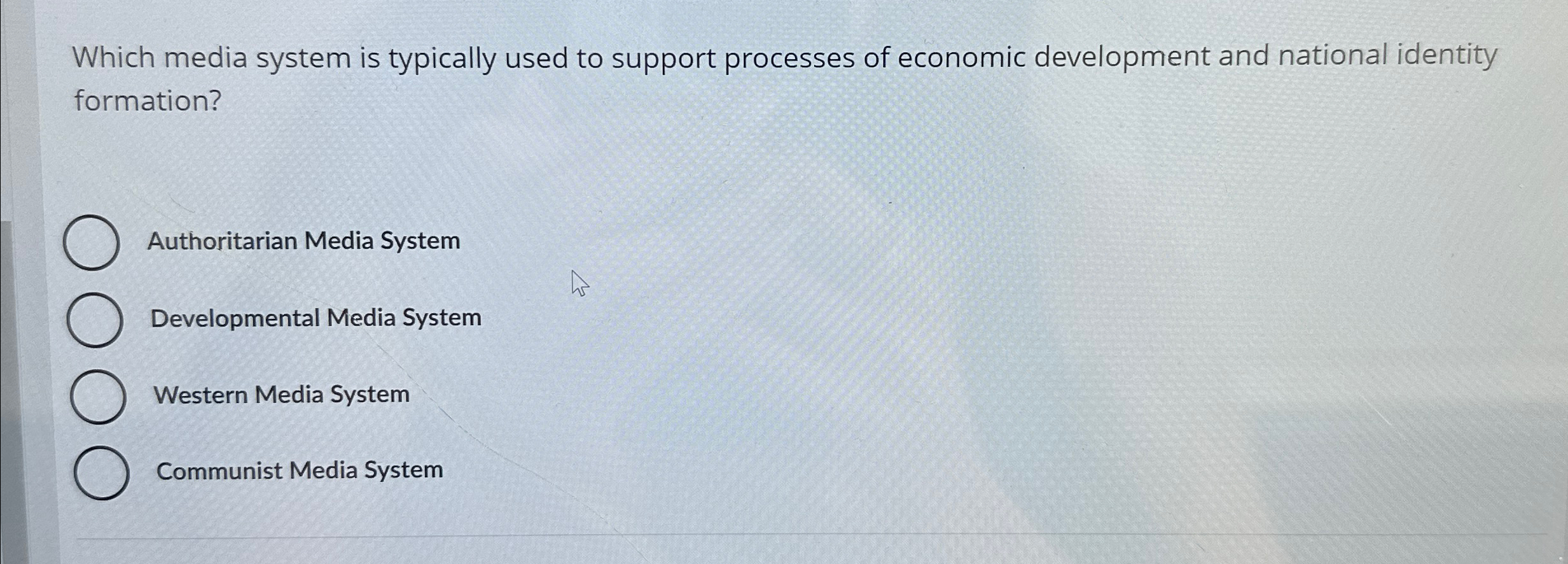 Solved Which media system is typically used to support | Chegg.com