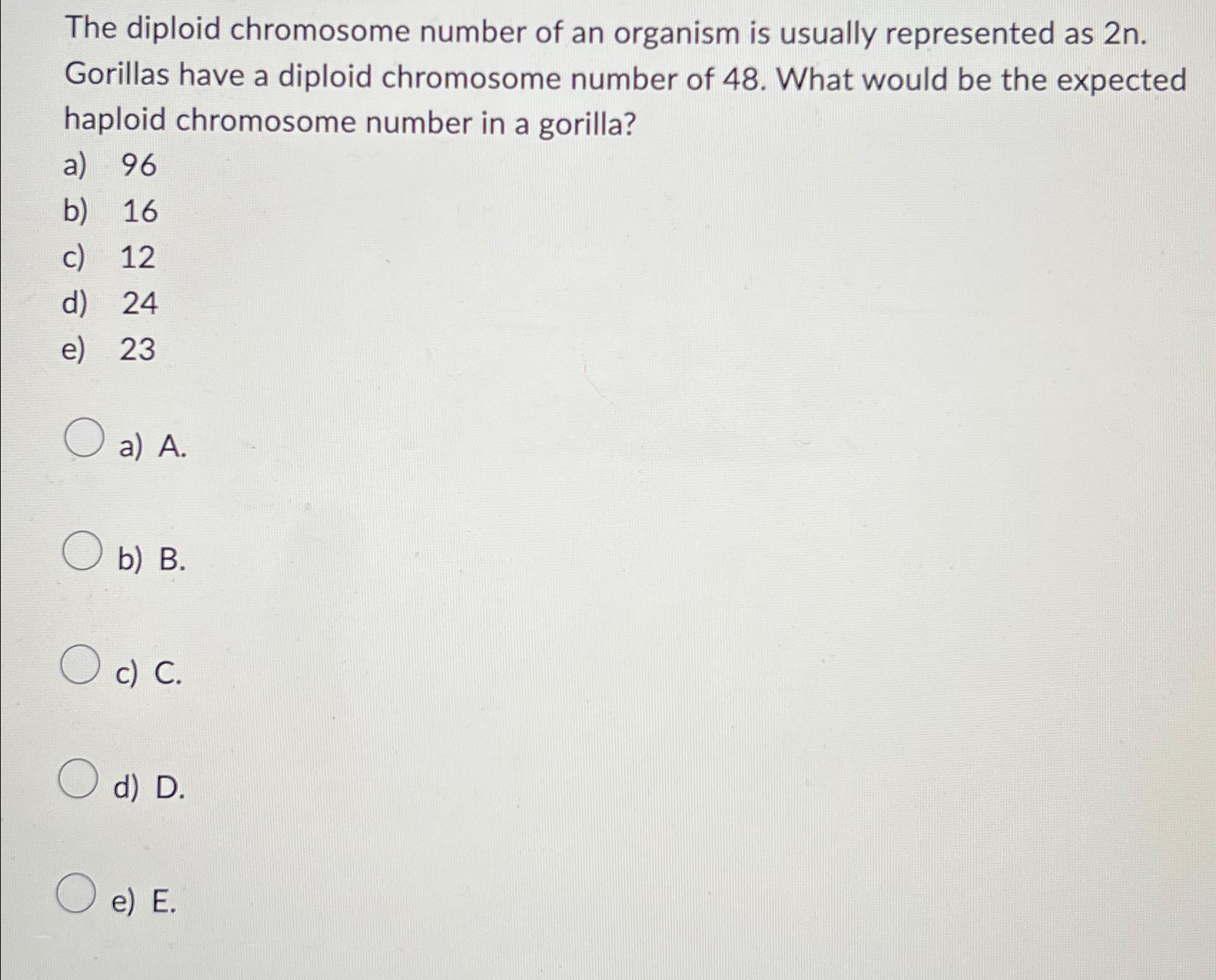 Solved The diploid chromosome number of an organism is | Chegg.com