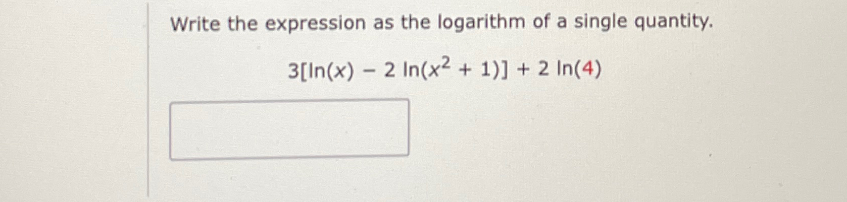 Solved Write the expression as the logarithm of a single | Chegg.com