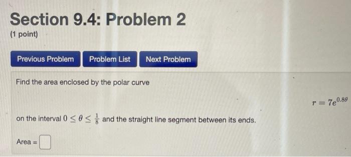 Solved Section 9.4: Problem 2 (1 point) Previous Problem | Chegg.com