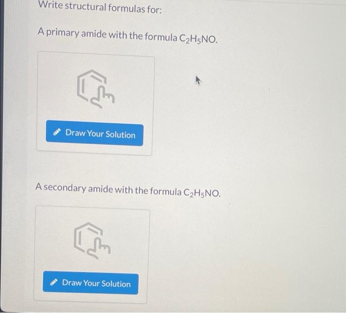 Solved Write structural formulas for: A primary amide with | Chegg.com