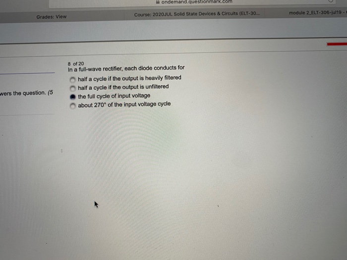 Solved ondemand.questionmark.com Grades: View Course: | Chegg.com
