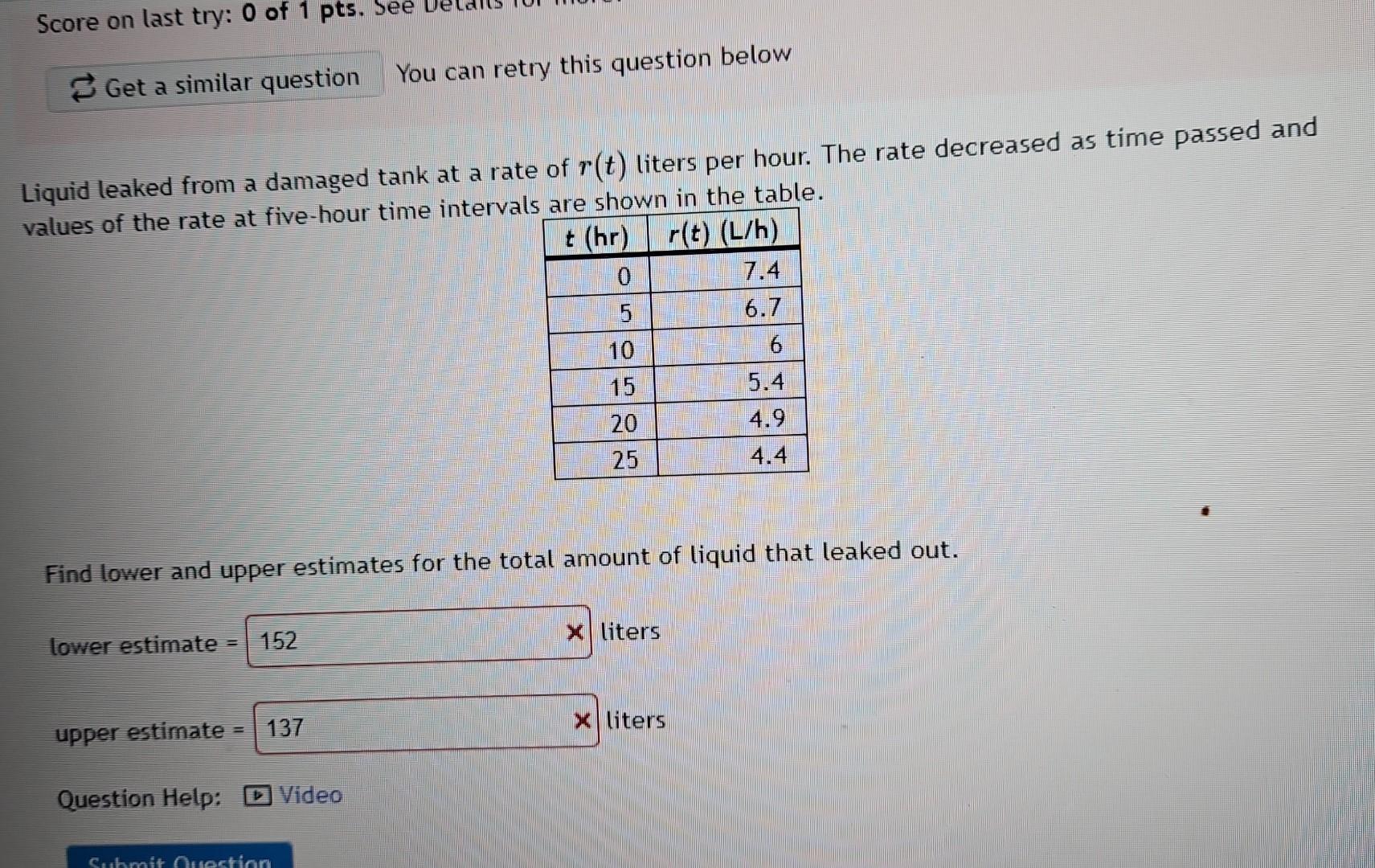 Solved You can retry this question below Liquid leaked from | Chegg.com