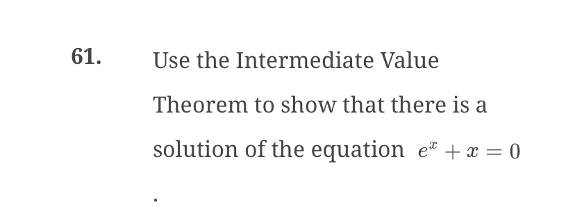 Solved Use the Intermediate Value Theorem to show that there | Chegg.com