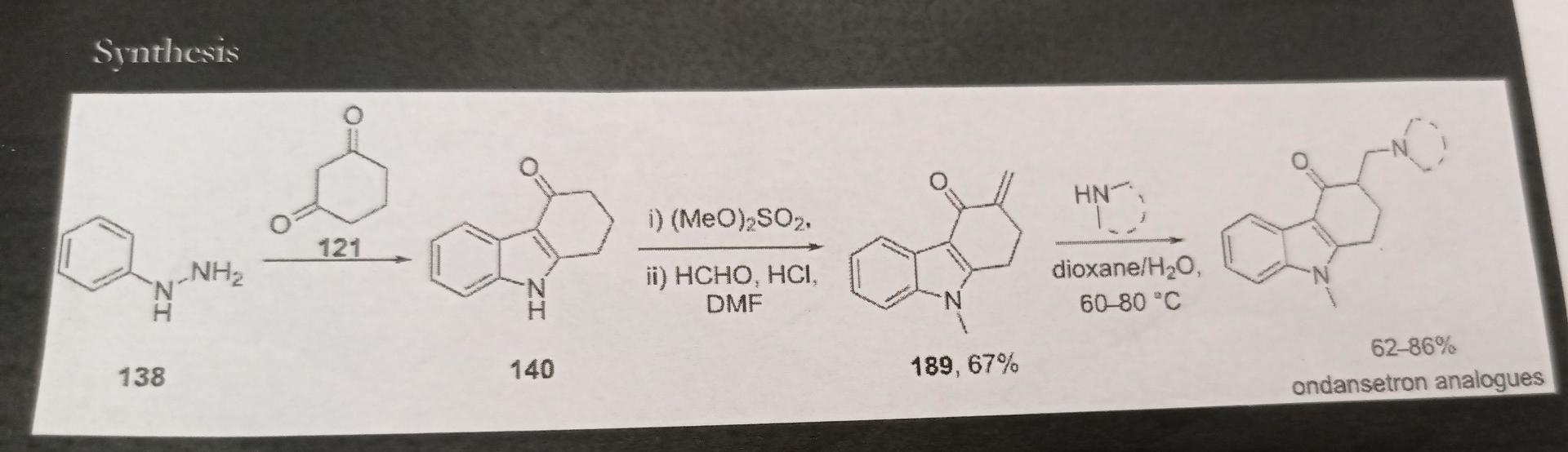 Solved Synthesis NH₂ ZI H 138 121 H 140 i) (MeO)2SO2, ii) | Chegg.com