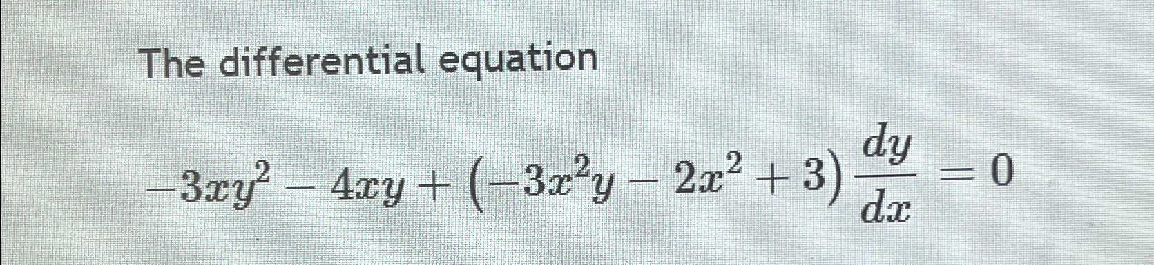 Solved The differential | Chegg.com