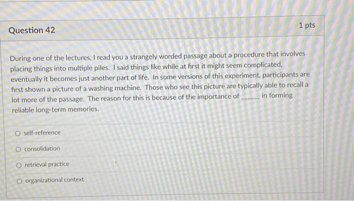 Solved What is transfer-appropriate processing? When | Chegg.com