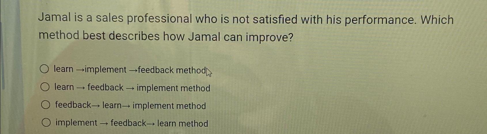 Solved Jamal is a sales professional who is not satisfied | Chegg.com