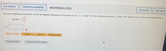 Solved use your graphing calculator to find all degree | Chegg.com