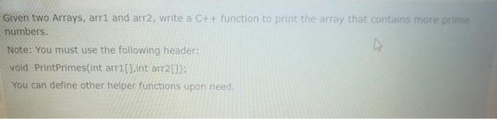 Solved Given Two Arrays Arri And Arr2 Write A C Function 1004