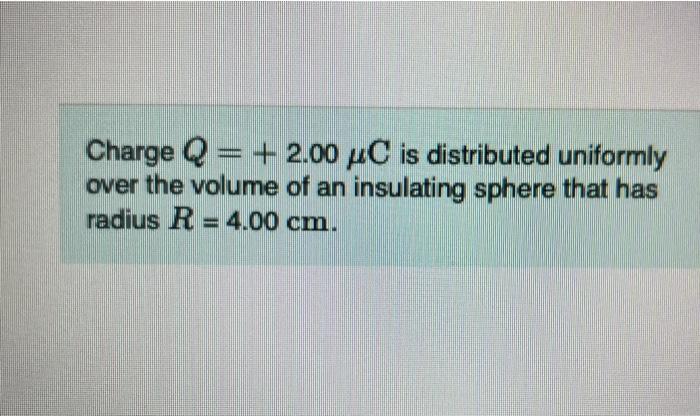 Solved Charge Q=+2.00μC is distributed uniformly over the | Chegg.com