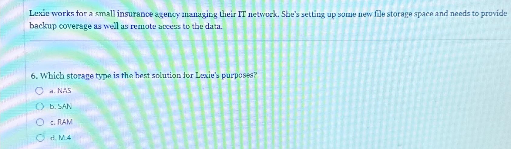 Solved Lexie works for a small insurance agency managing | Chegg.com