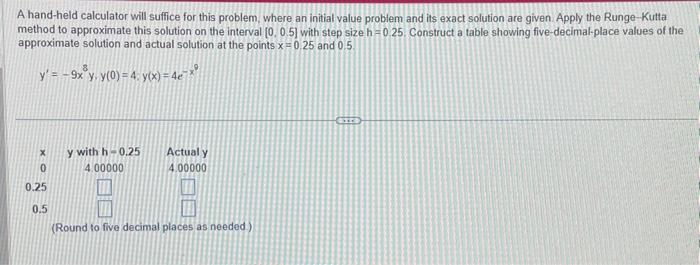 Solved A hand-held calculator will suffice for this problem, | Chegg.com