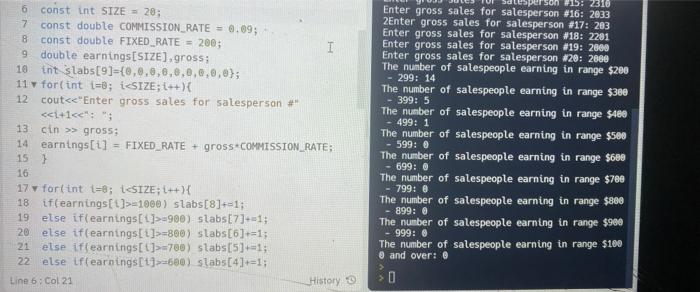 Solved write the code and comment each line of code | Chegg.com