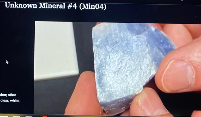 5. Examine the virtual mineral samples. Using the | Chegg.com