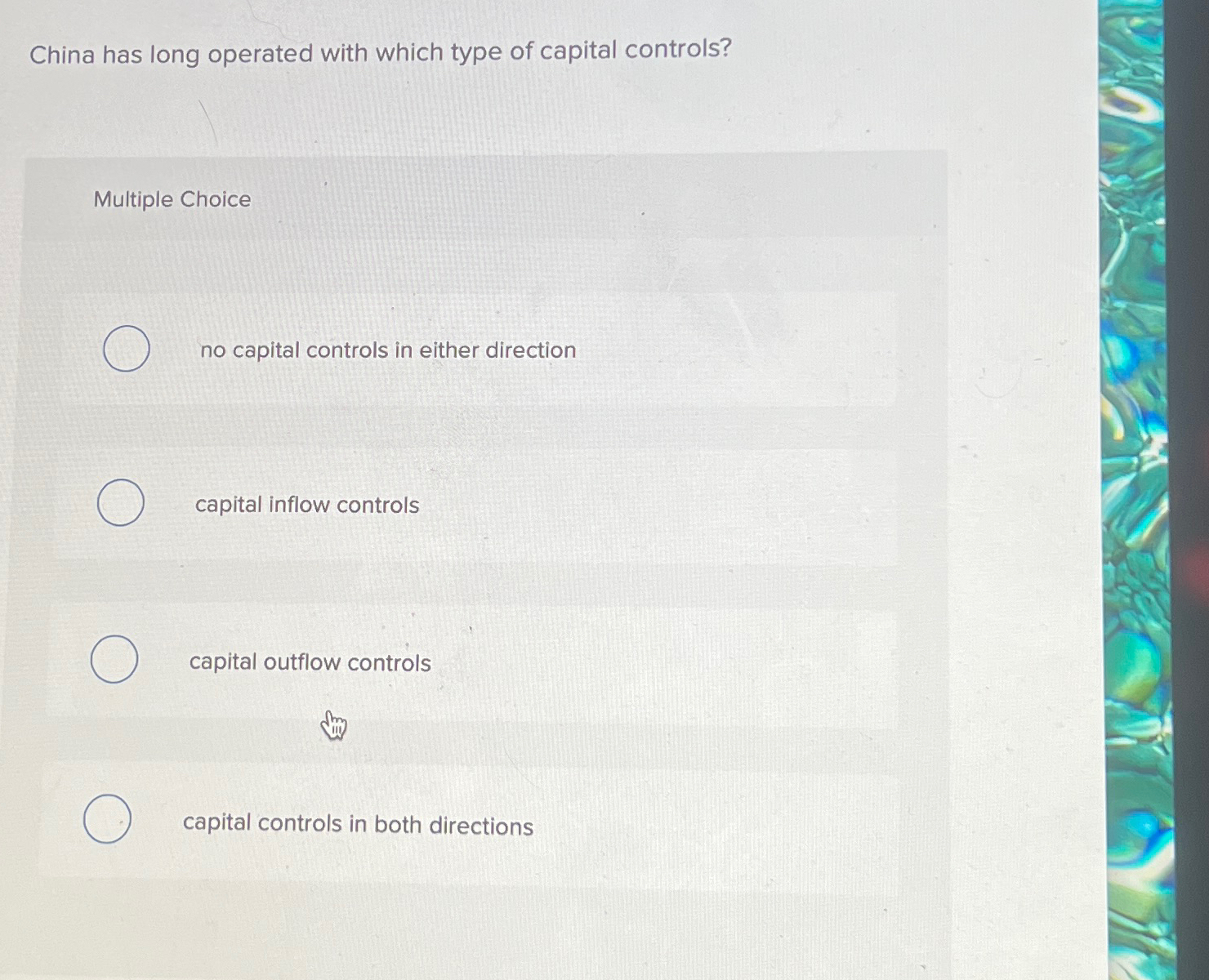 Solved China has long operated with which type of capital | Chegg.com