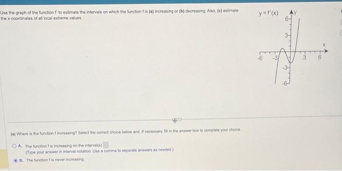 Ise the graph of the function f to estimate where (a) | Chegg.com
