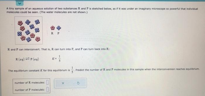 Solved A tiny sample of an aqueous solution of two | Chegg.com