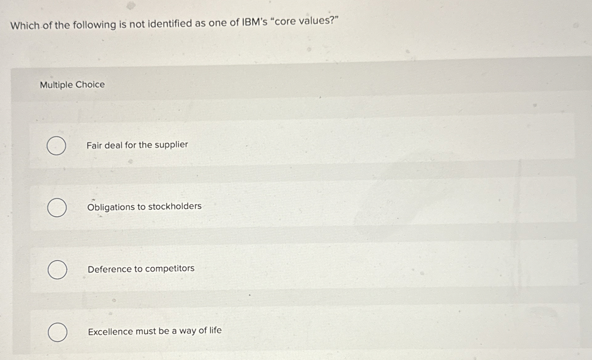 Solved Which of the following is not identified as one of | Chegg.com